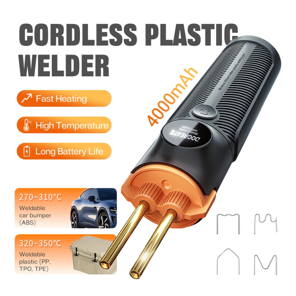 PW35 Plastic Welder with 4000mAh Battery 4 Stapler Types And USB ...