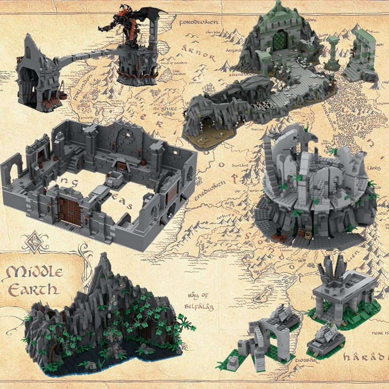Middle Earth Lord Moc Building Blocks Scene Rings Building Kits Display ...