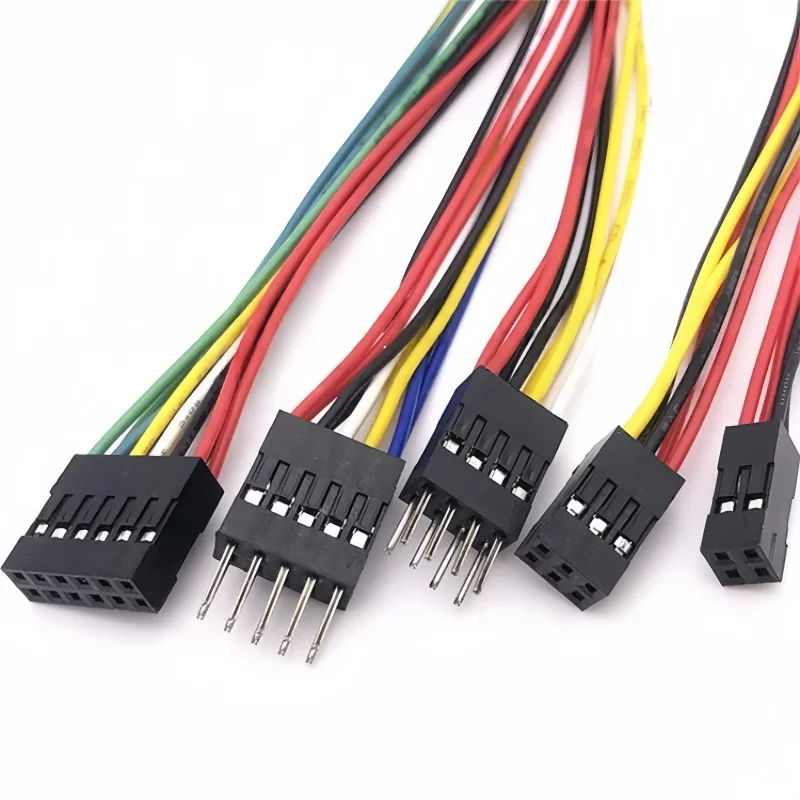 5pcs Double row DuPont wire 2.54mm double ended 2 * 2/3/4/5/6/7/8/10P ...