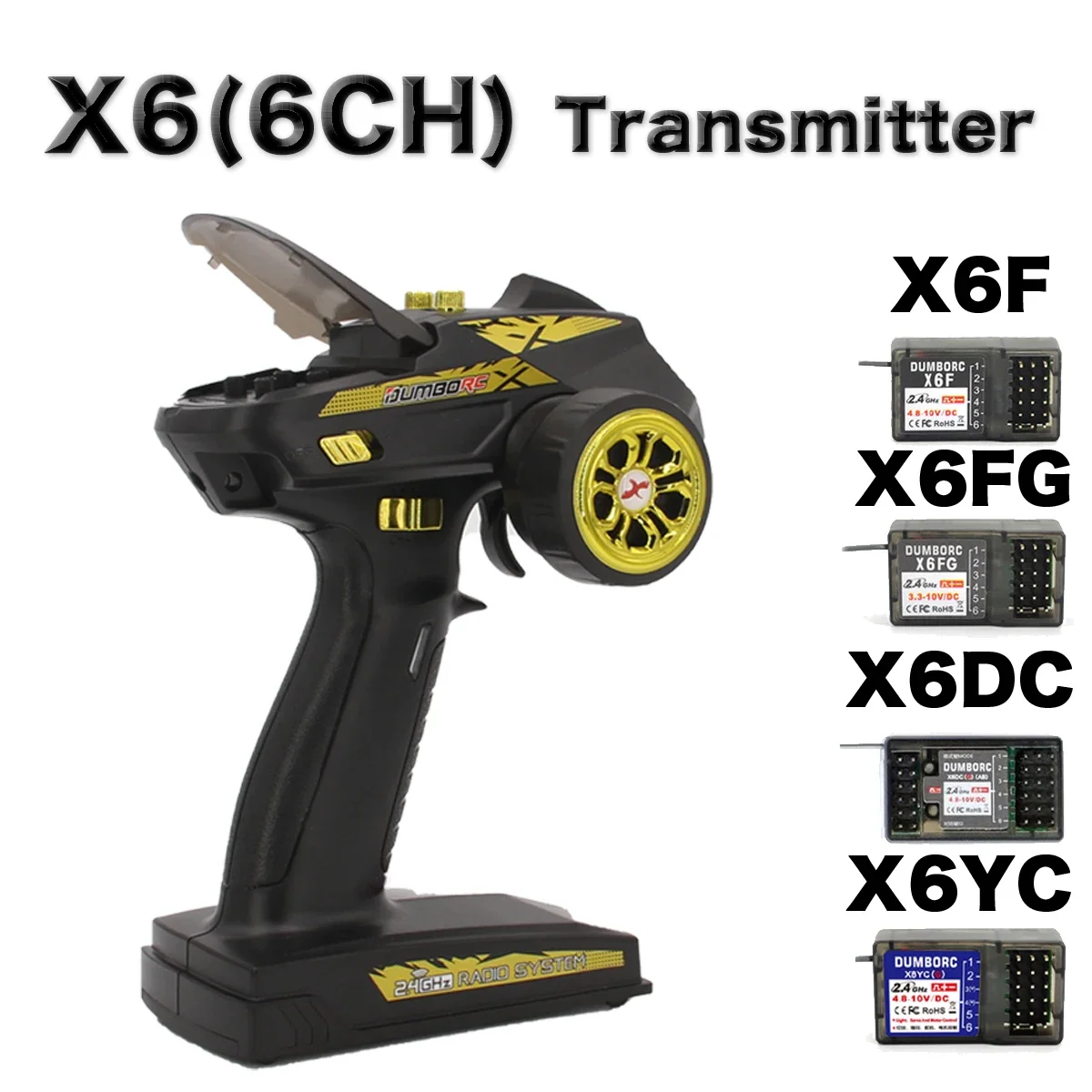 Dumborc-x6fg-transmissor-x6-2-4g-6ch-sistema-de-r-dio-com-receptor-x6f ...