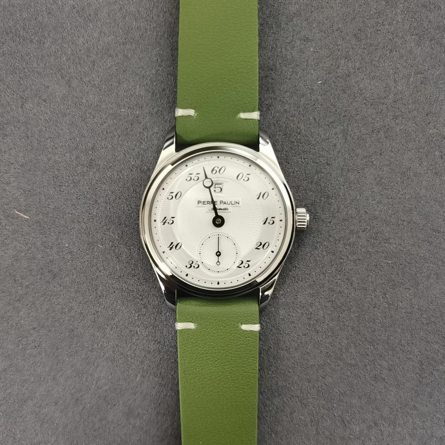 PIERRE PAULIN Men Pilot Watch 34mm Jump Hour Automatic Mechanical ...