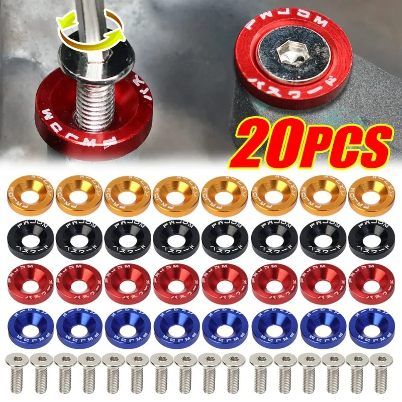 JDM-Fender-Washers-M6-Bolt-Set-Car-Modification-Gasket-Screw-Fender ...