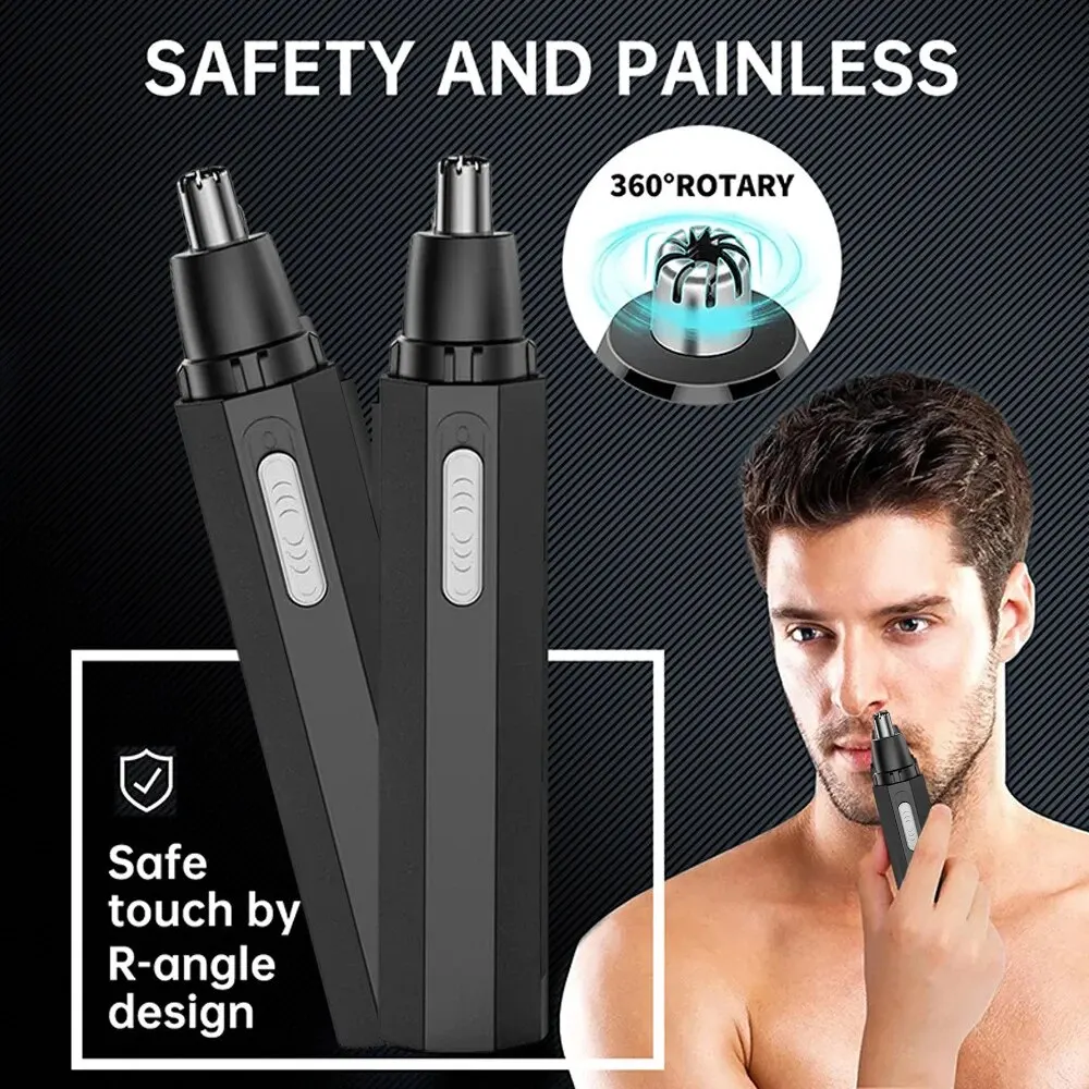 Electric-Nose-Hair-Trimmer-Implement-Black-Shaver-Clipper-Men-Women ...