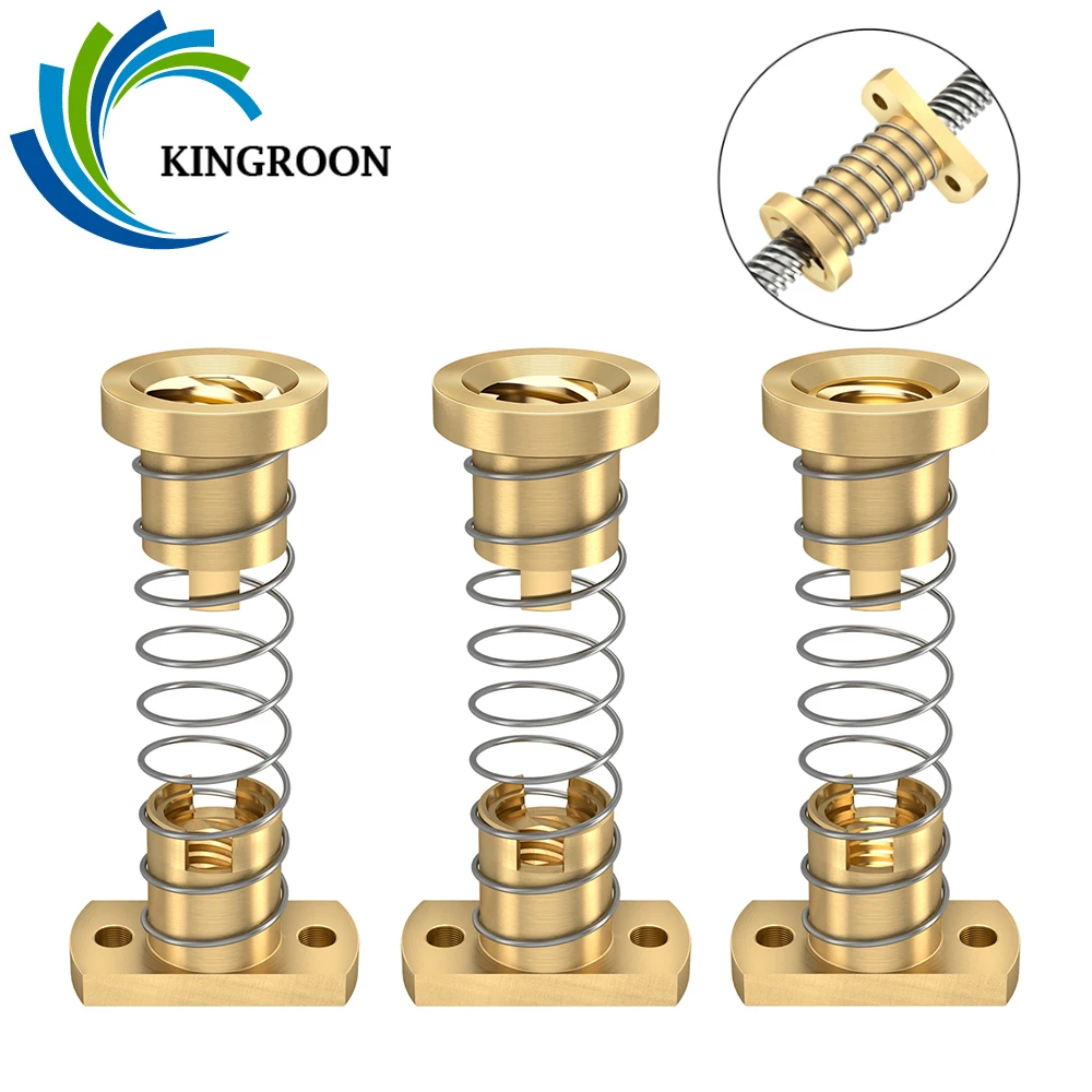 KINGROON 2 Sets T8 Anti-backlash Blei Schraube Mutter Messing POM für Ender 3 CR10 3D Drucker ...