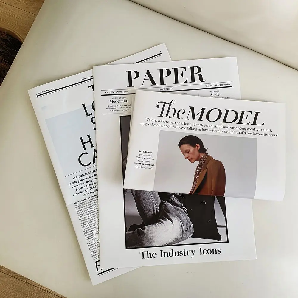 New-Retro-Poster-Fashion-Newspaper-Photo-Props-Model-English-Newspaper ...