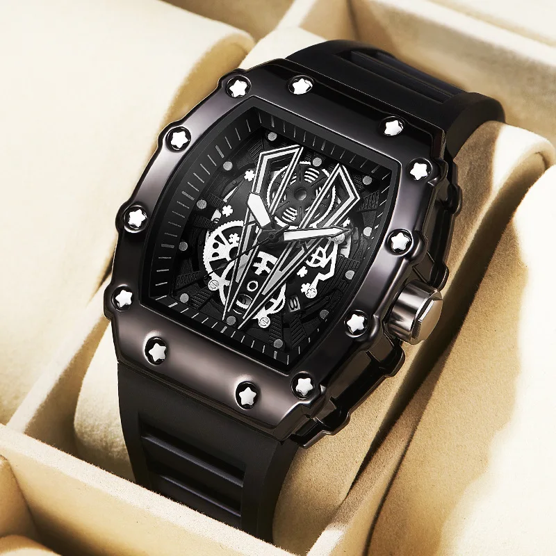 Stylish-Wrist-Watch-for-Men-Silicone-Strap-Watches-Perfect-Quartz ...