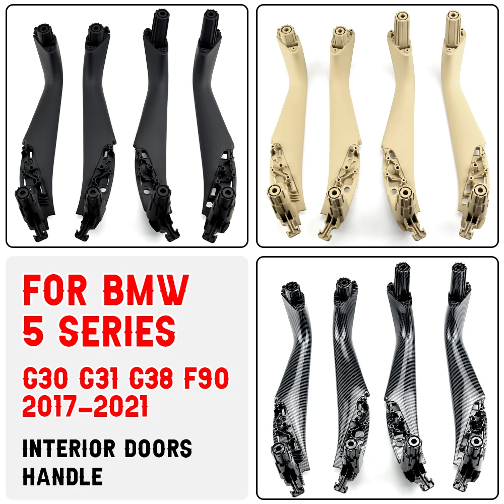Car Interior Door Carbon Fiber Inside Handle Window Switch Cover Trim ...