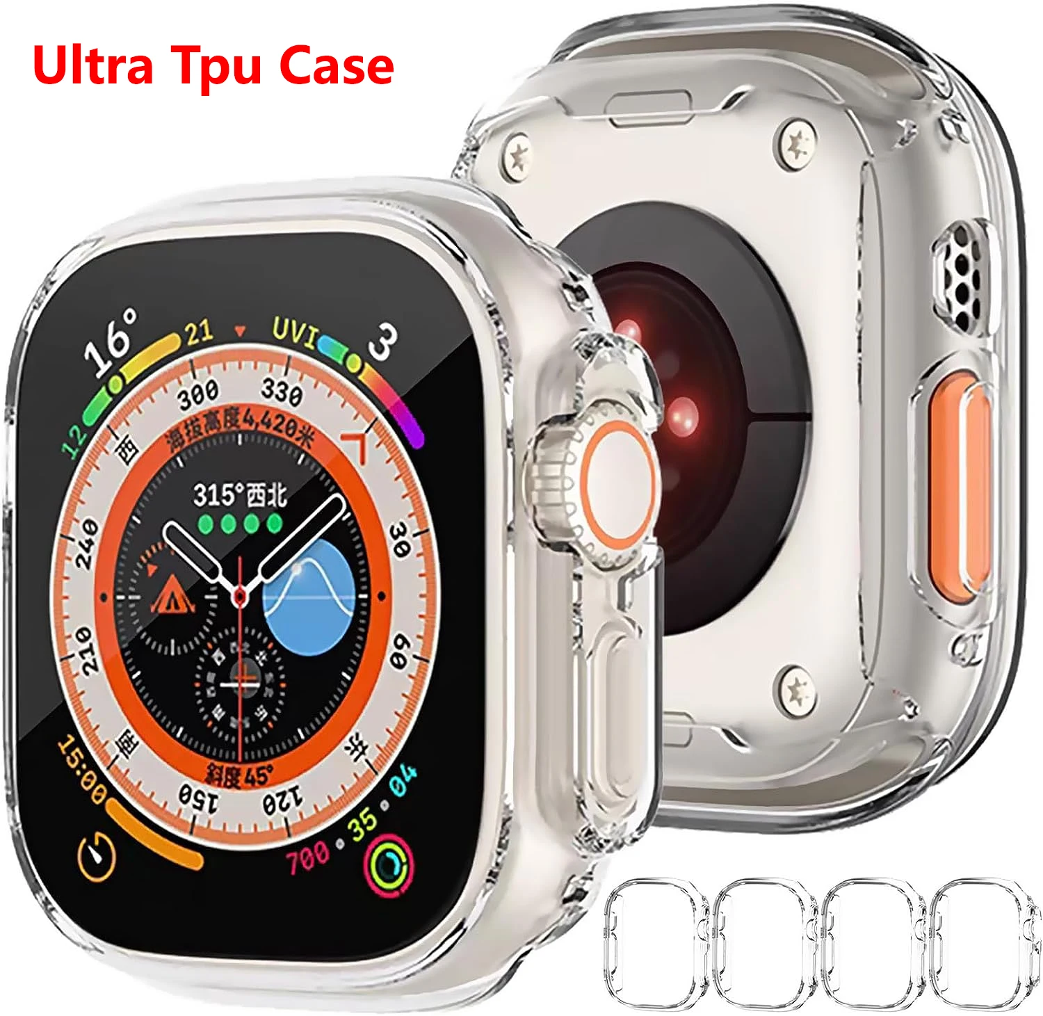 Funda-transparente-para-Apple-Watch-Protector-de-pantalla-para-Apple ...