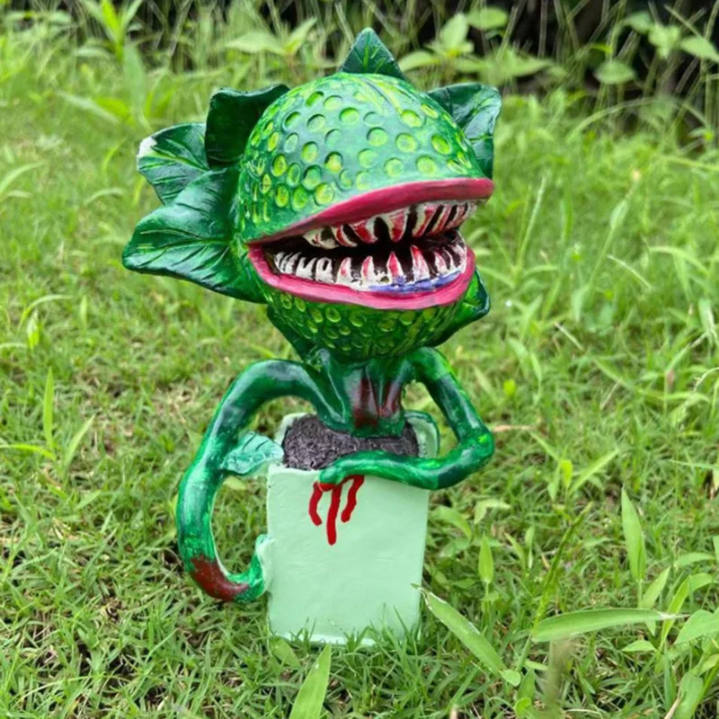 Creepy-Carnivorous-Plant-Sculpture-for-Halloween-Horror-Piranha-Flower ...