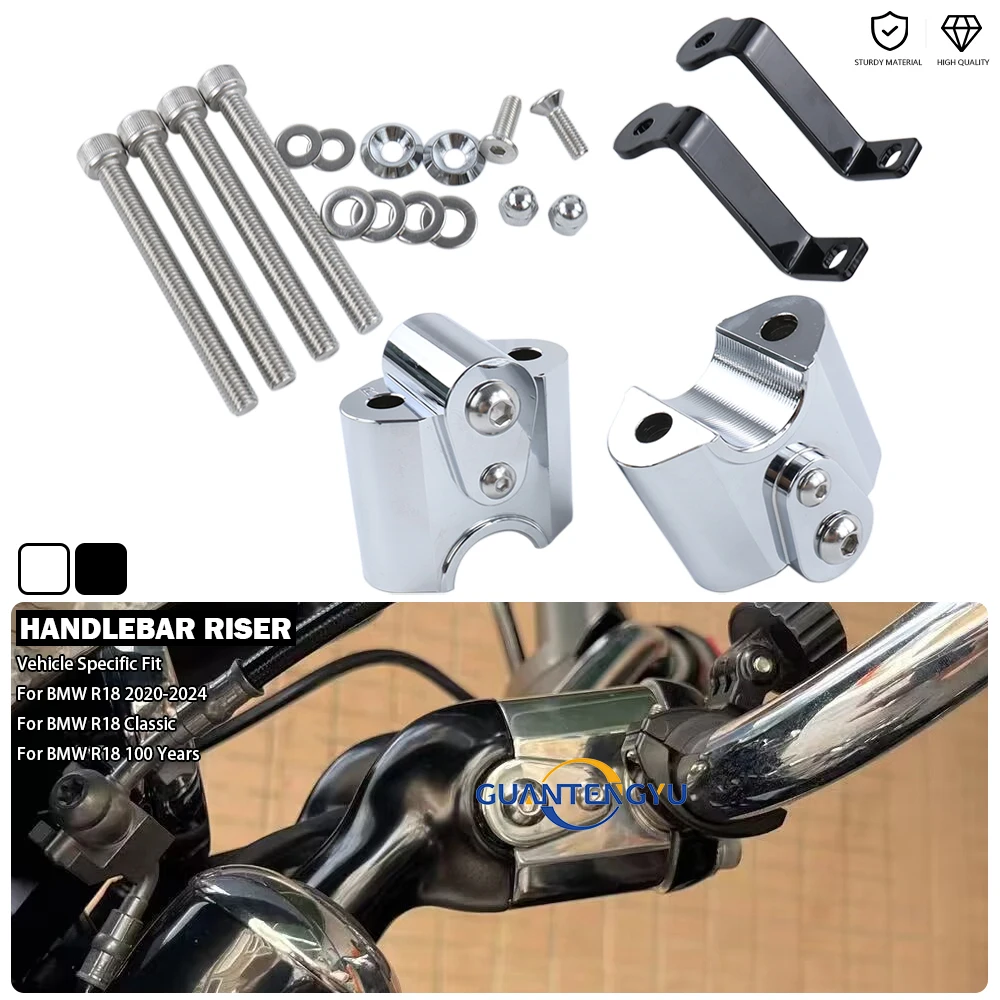 Motorcycle-Handlebar-Riser-Heighten-Adapters-Rise-Offset-Handle-Bar ...