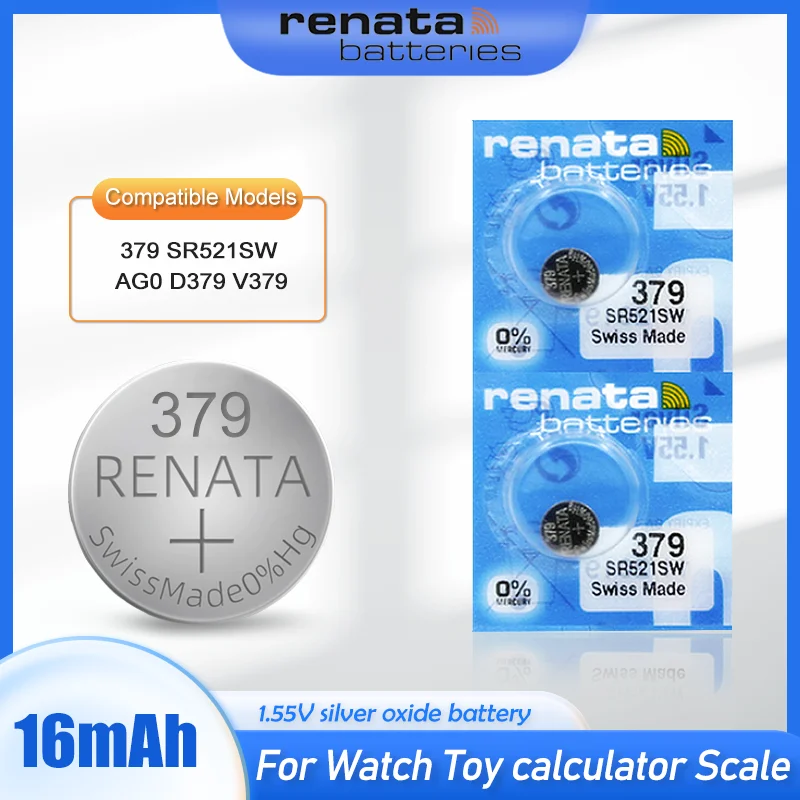 Original-Renata-379-SR521SW-AG0-D379-SR63-V379-1-55V-Silver-Oxide-Watch ...