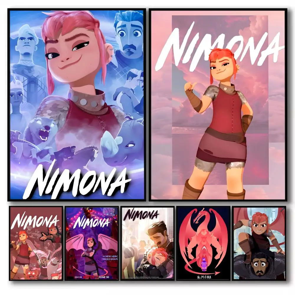 Monster Girl N-Nimona Poster High Quality Print Wall Stickers for Home ...
