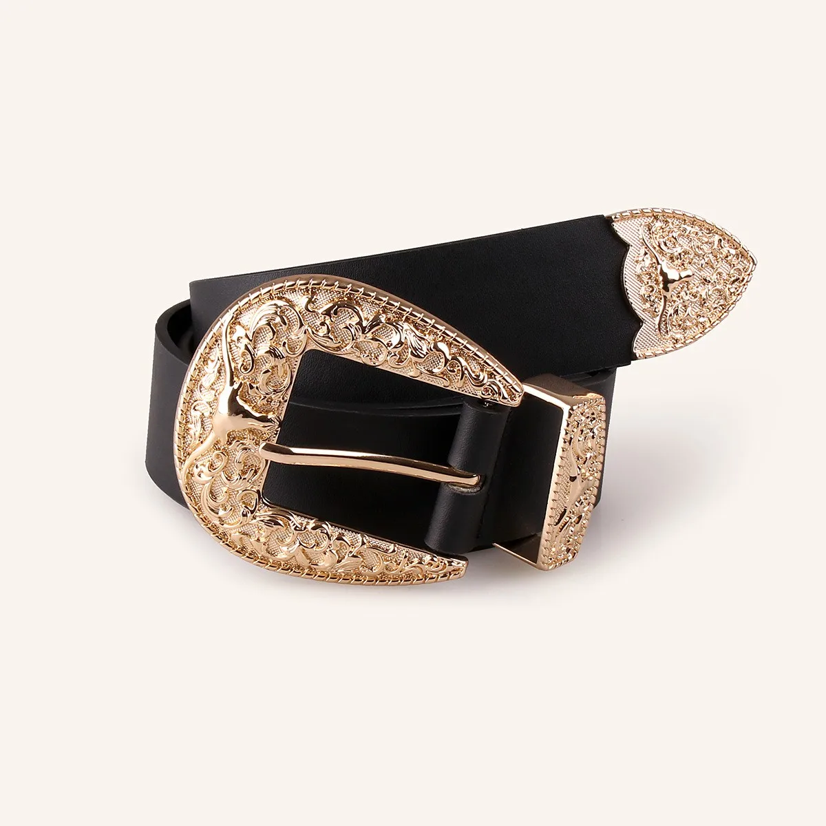 Street Fashion Exaggerated Lamb Head Embossed Buckle Waist Belt for ...