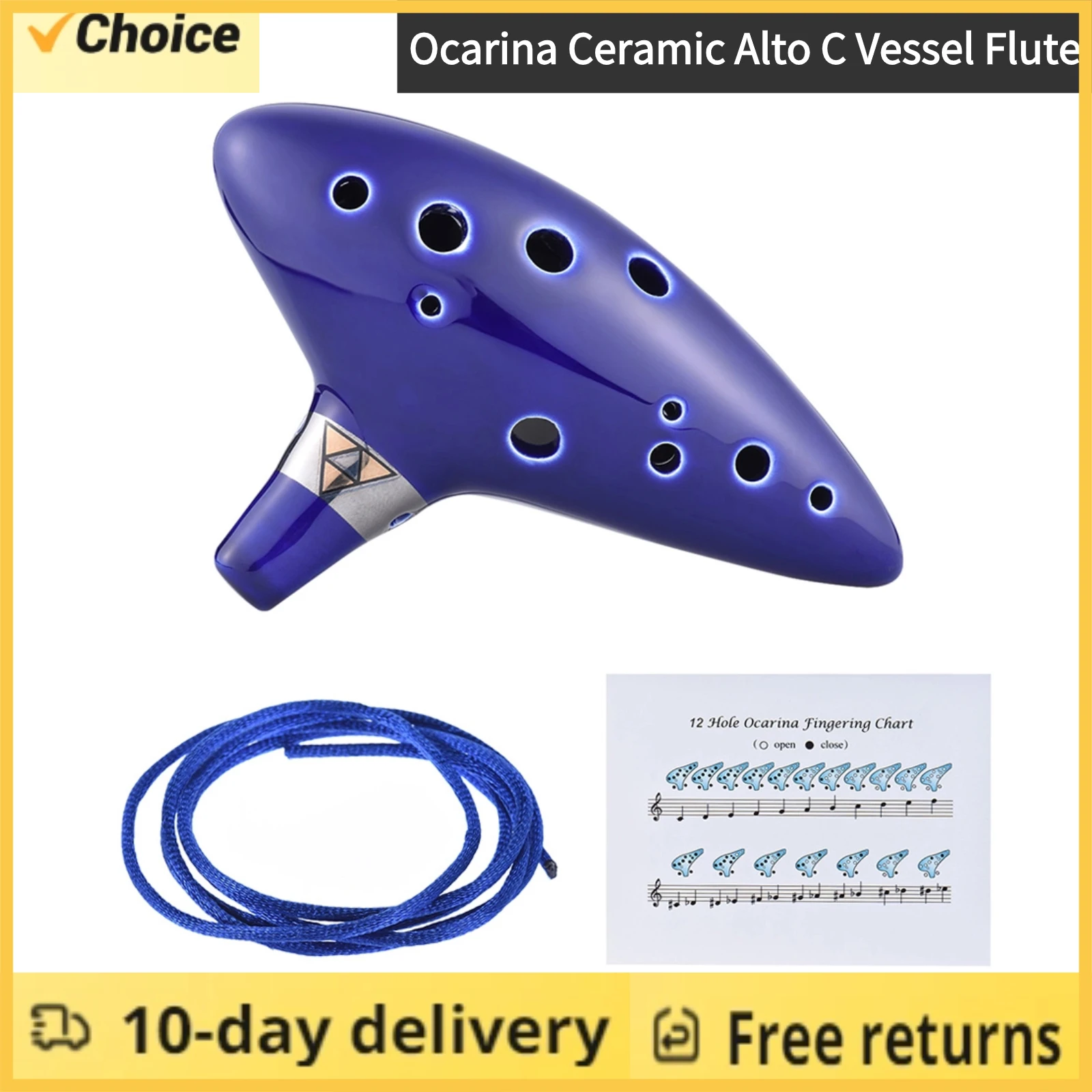12-Hole-The-Legend-of-Blue-Alto-C-Flute-Wind-Instrument-Natural-Sound ...