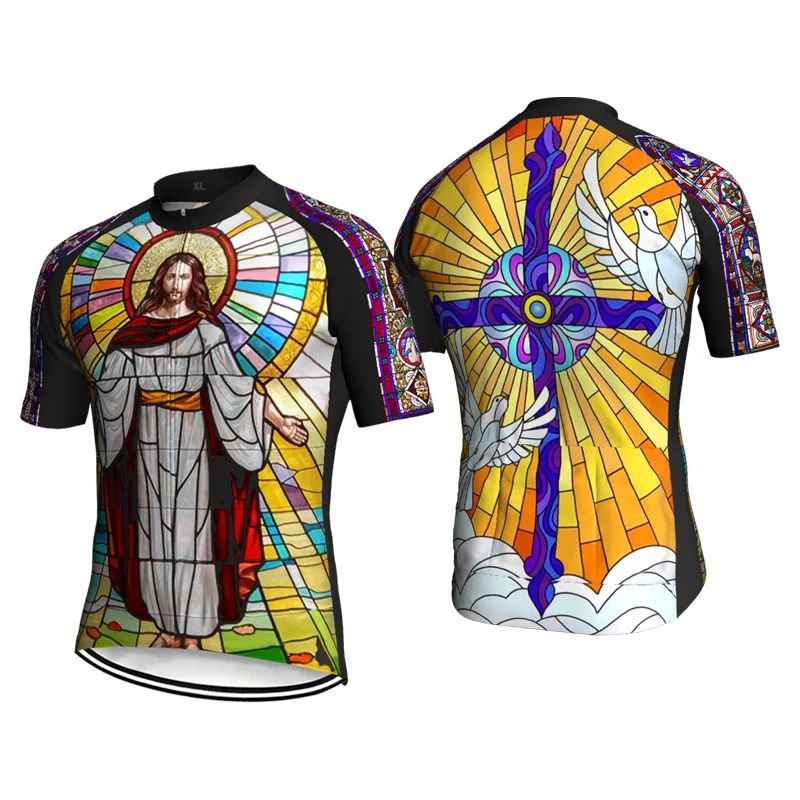 Mens Cycling Clothing Jesus | Shirt Mens Cycling Jesus | Road Top Bike ...