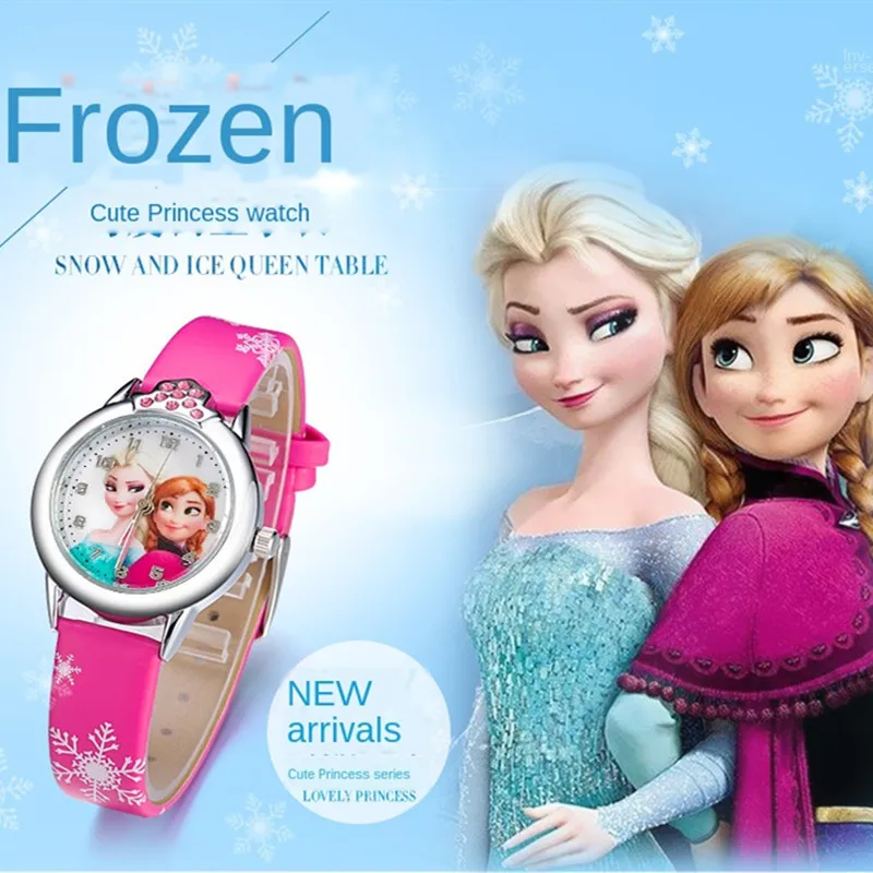 Disney Frozen Children's Watch Cartoon Anime figure Elsa Anna Belt ...