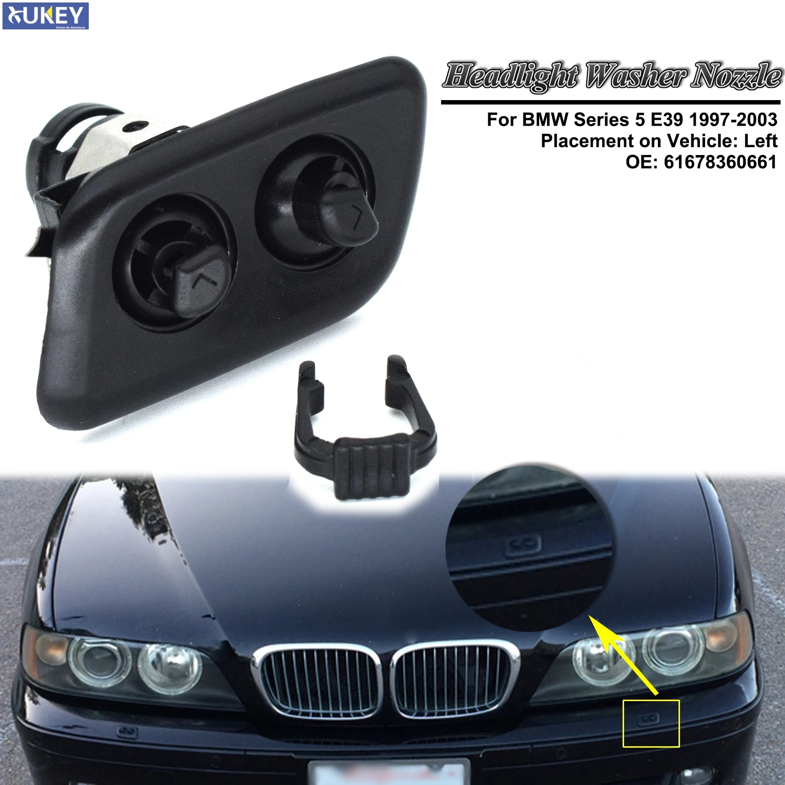 Left-Headlight-Headlamp-Washer-Nozzle-Jet-Sprayer-61678360661-For-BMW-5 ...