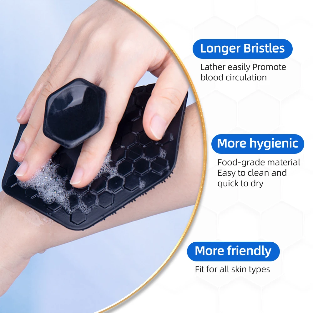 Silicone-Body-Scrubber-Shower-Bath-Brush-Clean-The-Body-Thoroughly-More ...