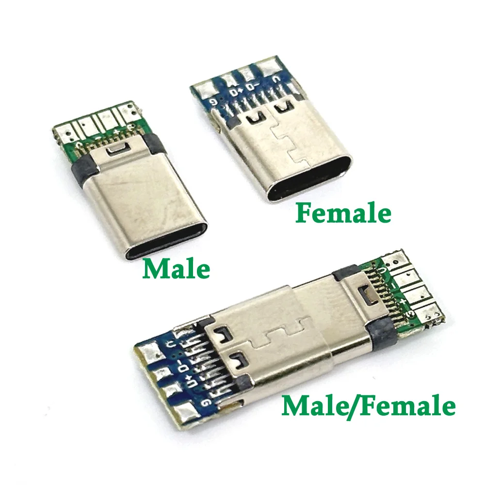 1pcs-USB-3-1-Type-C-Connector-Plug-24Pin-data-cable-Support-PCB-Board ...