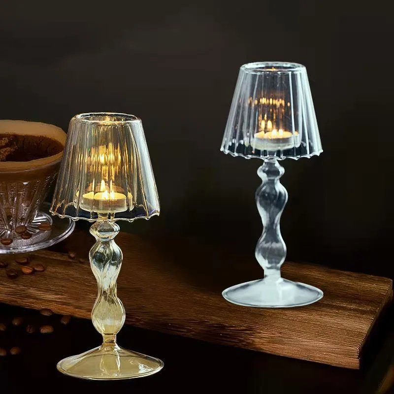 1PC-Vintage-Glass-Candle-Holders-Table-Lamp-Shape-Candlestick ...