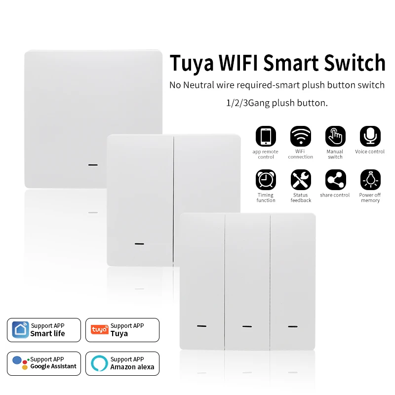 Tuya-Wall-Smart-WiFi-Push-Button-Switch-No-Neutral-Light-Switch-Single ...