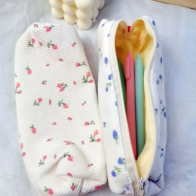 Kawaii-Bag-Floral-Fresh-Style-Pencil-Bags-Mall-Flowers-Simple-Cute-Pen ...