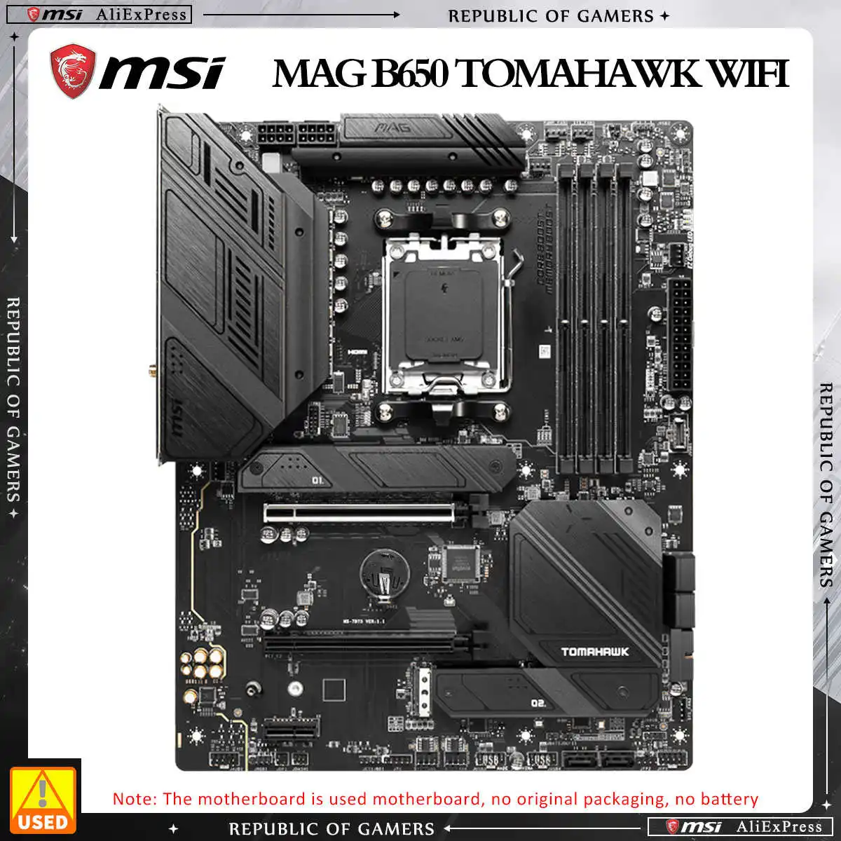Used-For-MSI-MAG-B650-TOMAHAWK-WIFI-AMD-AM5-B650-Supports-AMD-Ryzen ...