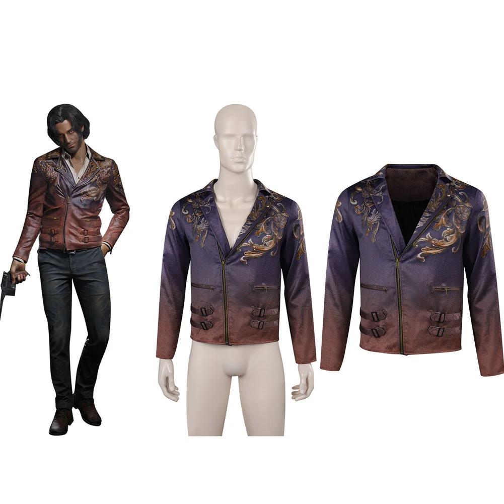 Male Evil 4 Luis Serra Cosplay Traje Casaco Casaco Roupas Homem Adulto ...