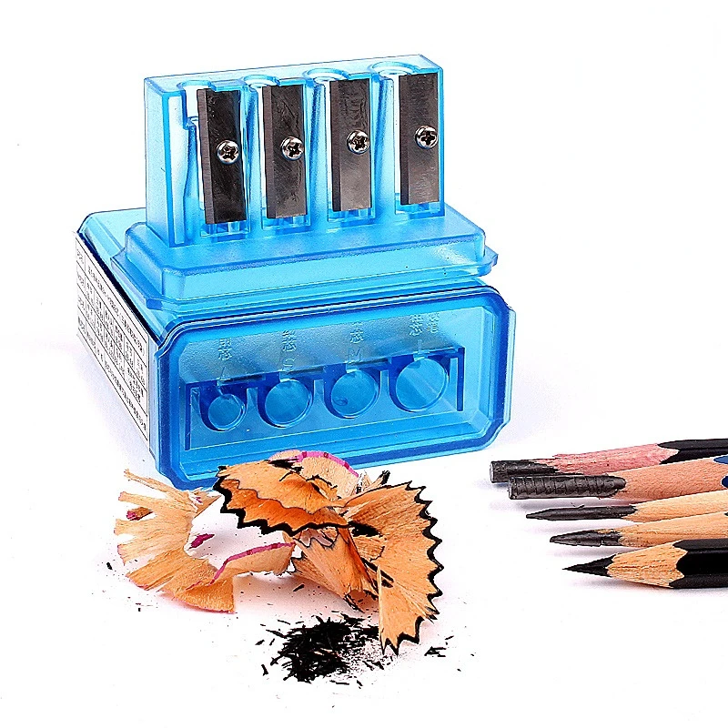 4-Holes-Sharpener-Multi-functional-Pencil-Sharpener-with-Lid-For ...