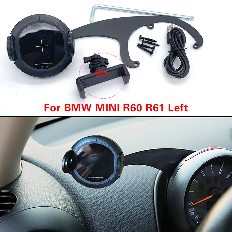 Wireless Charging Car Phone Holder for MINI Countryman R60 Cooper S R61 ...