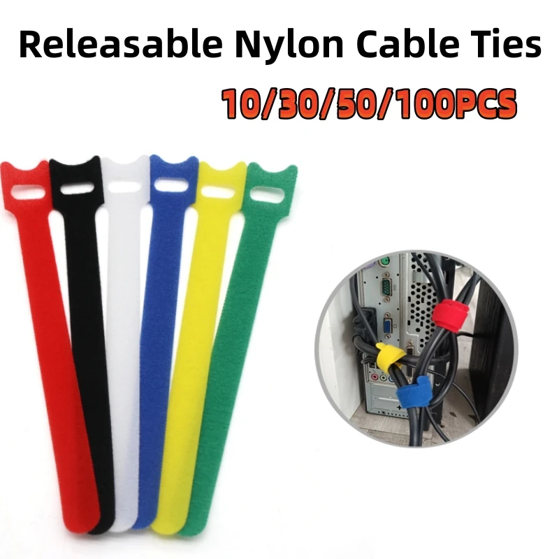 10-30-50-100PCS-Colored-Releasable-Cable-Ties-Plastics-Fastening ...