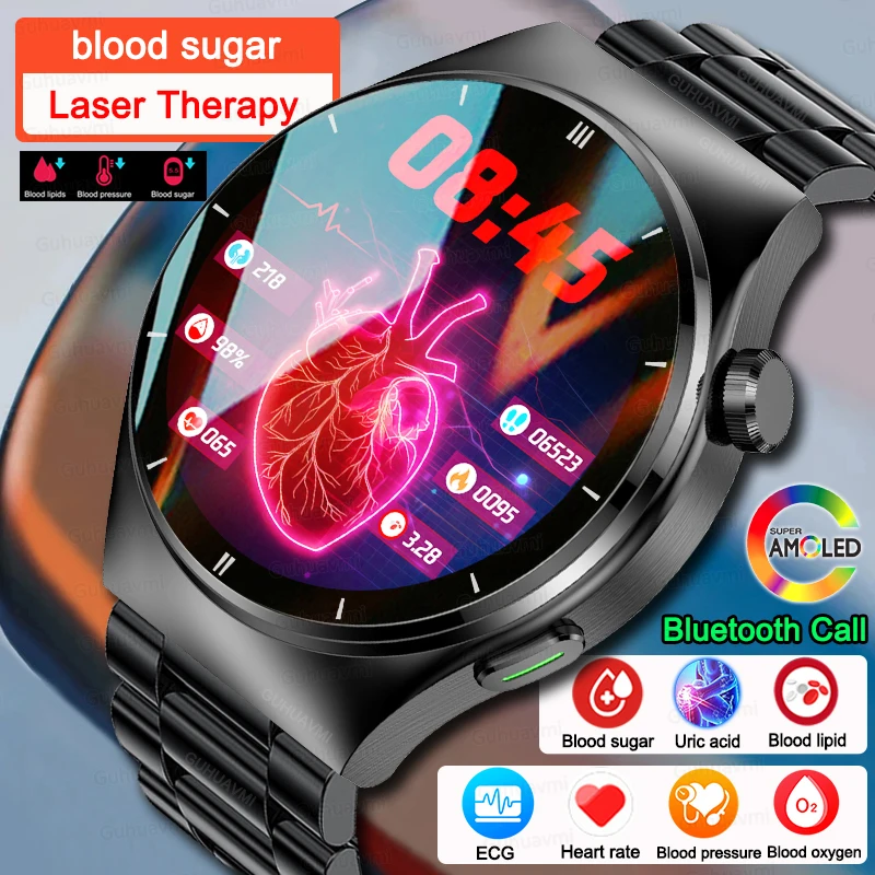 ECG-PPG-Smartwatch-para-homens-rel-gio-inteligente-de-sa-de-temperatura ...