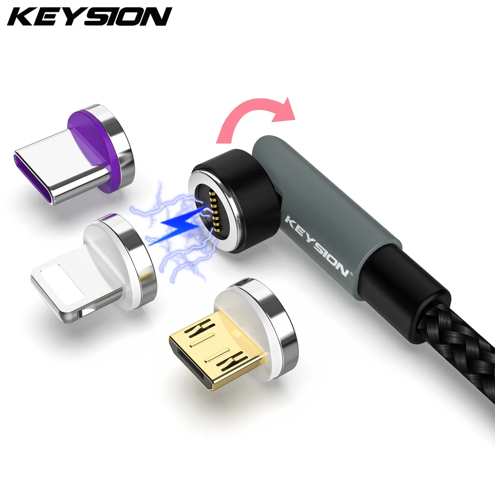 KEYSION 5A Magnetic USB Cable Rotatable Gaming Cable Fast Charging Type ...