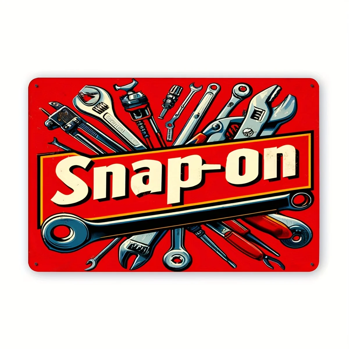 Retro-Garage-Metal-Sign-Snap-On-Tools-Tin-Plate-Vintage-Workshop-Decor ...