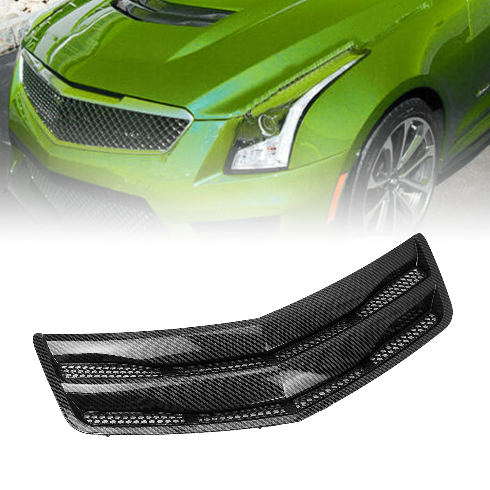 Front Engine Bonnet Grill Air Outlet Intake Mesh Scoop For Cadillac Ats ...