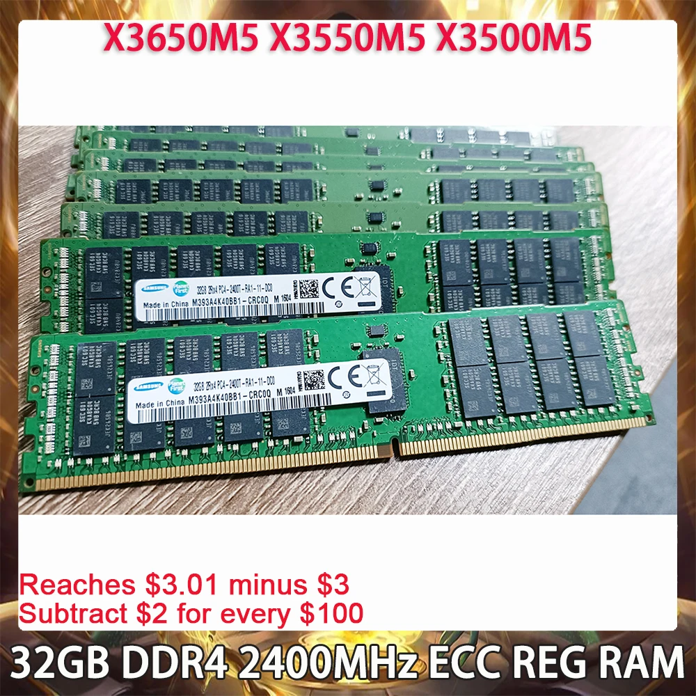 32GB DDR4 2400MHz ECC REG RAM para IBM X3650M5 X3550M5 X3500M5 memoria ...