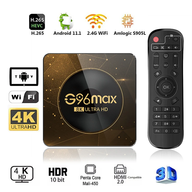 G96Max Smart TV Box Android 13 TV Box RK3528 4G 64G Quad Core 64 bit ...