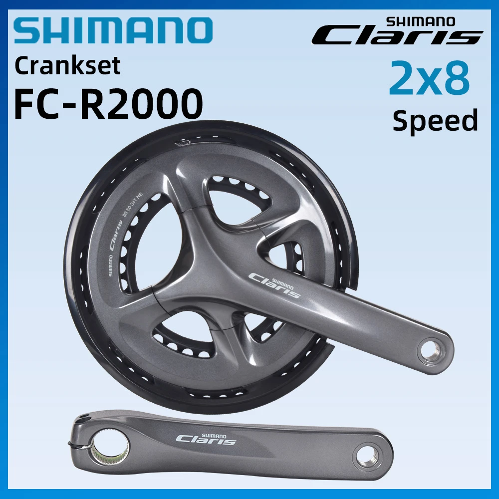 SHIMANO CLARIS FC R2000 Road Crankset Groupset 50 34T 170mm and BB ...
