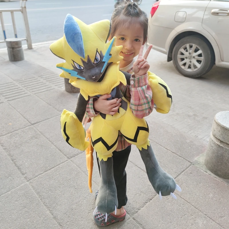 Pokemon-Huge-Zeraora-Plush-Toy-Heterochrome-Stuffed-Dolls-High-Quality ...