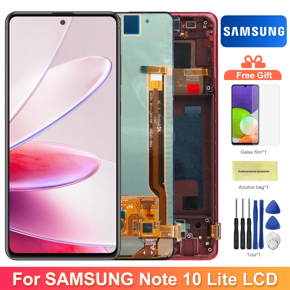 삼성 갤럭시 노트 10 라이트 LCD 디스플레이, 터치 스크린 디지타이저 부품 포함, 삼성 N770 N770F/DS N770F ...