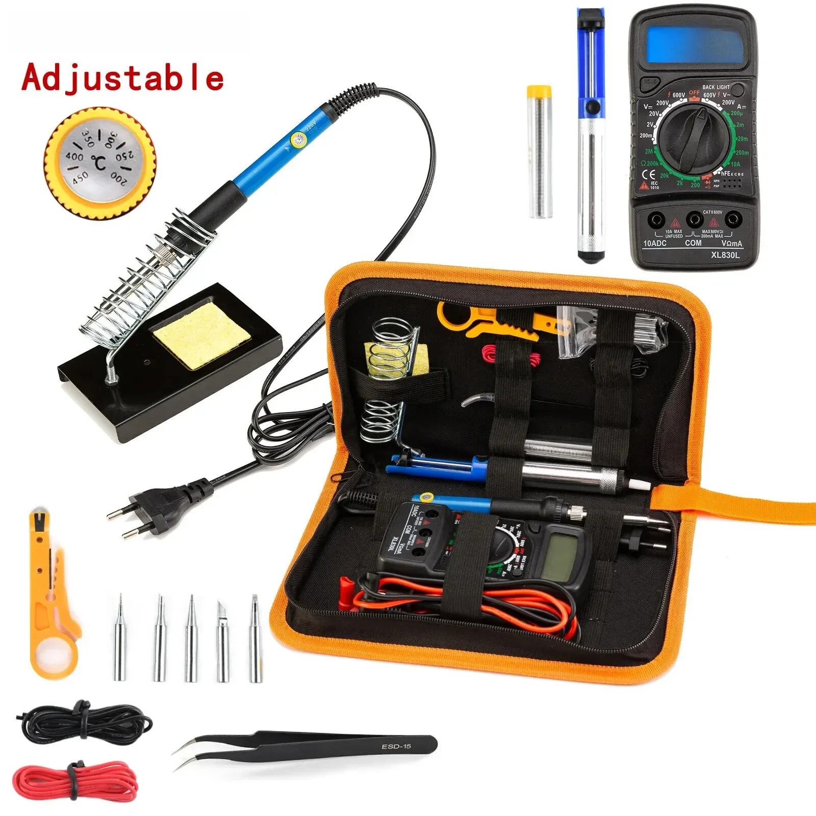 Adjustable Temperature Electric Soldering Iron Set 110v/220v 936 ...