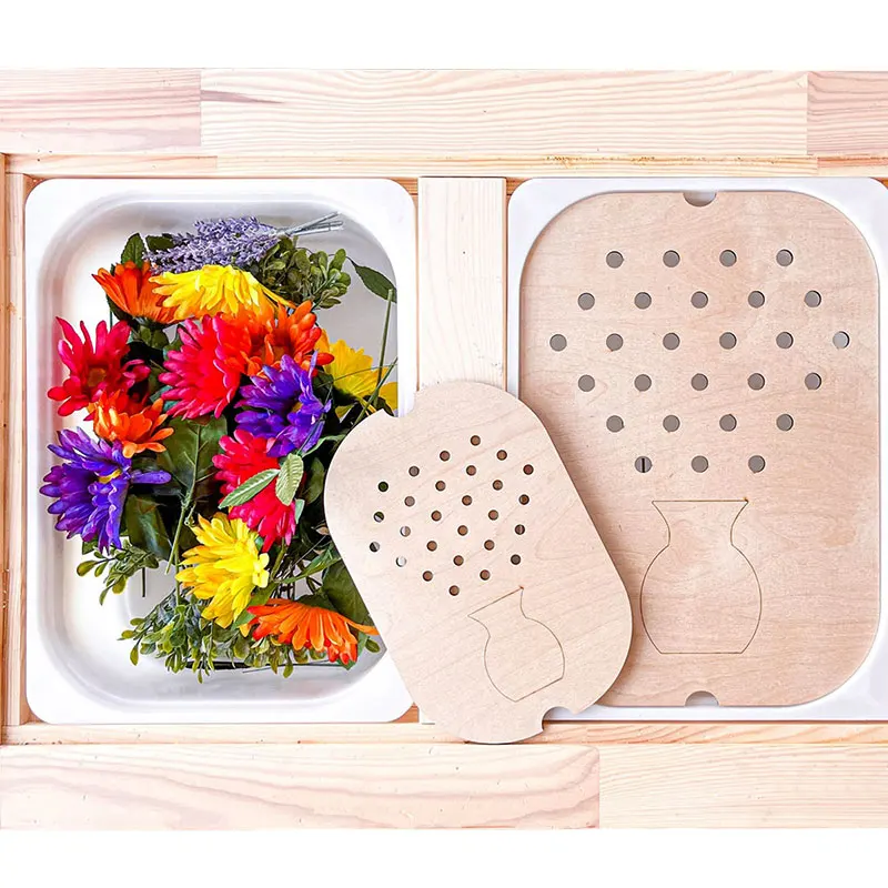 Montessori-Wooden-Sensory-Tray-Board-Game-Color-Sorter-Par-quia-Open ...