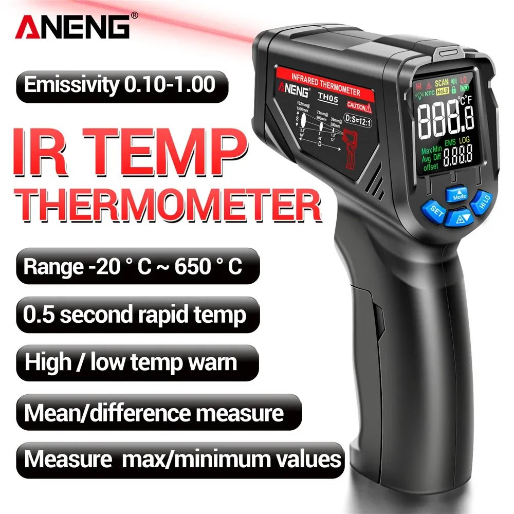 ANENG-TH05-Non-contact-Infrared-Thermometer-IR-laser-Sensor-Gun-Rapid ...
