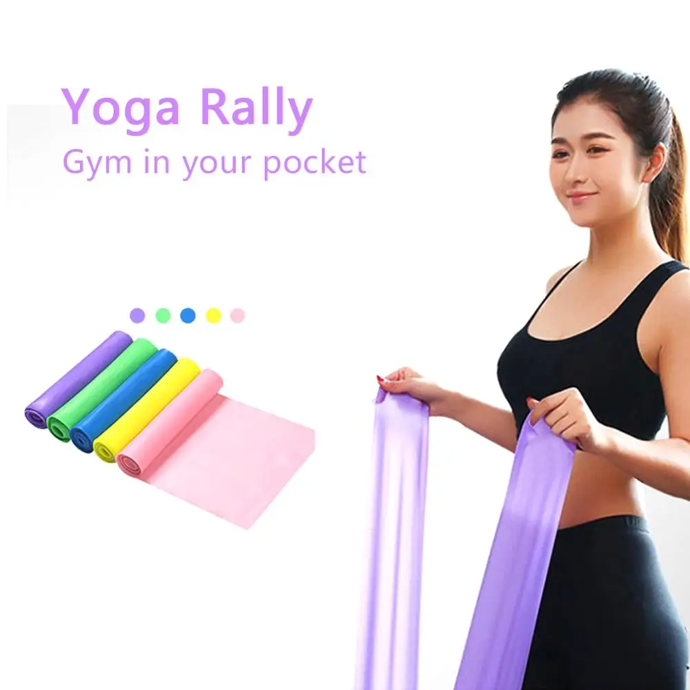 Fitness Exercise Resistance Bands Rubber Yoga Elastic Band 150cm -180cm ...