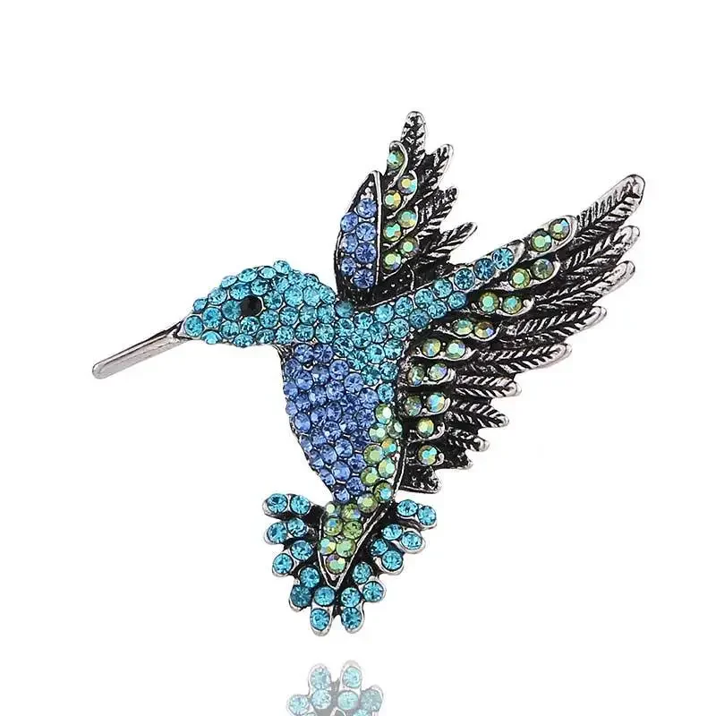Broches-coloridos-do-colibri-do-strass-para-mulheres-broche-do-Pin-do ...