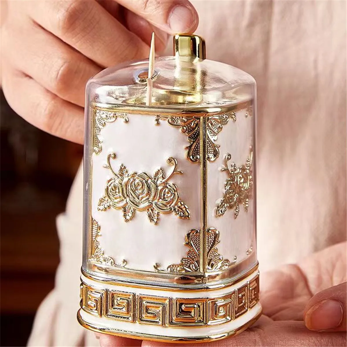 1pcs European Retro Press type Toothpick Holder Fashion Toothpick Box ...