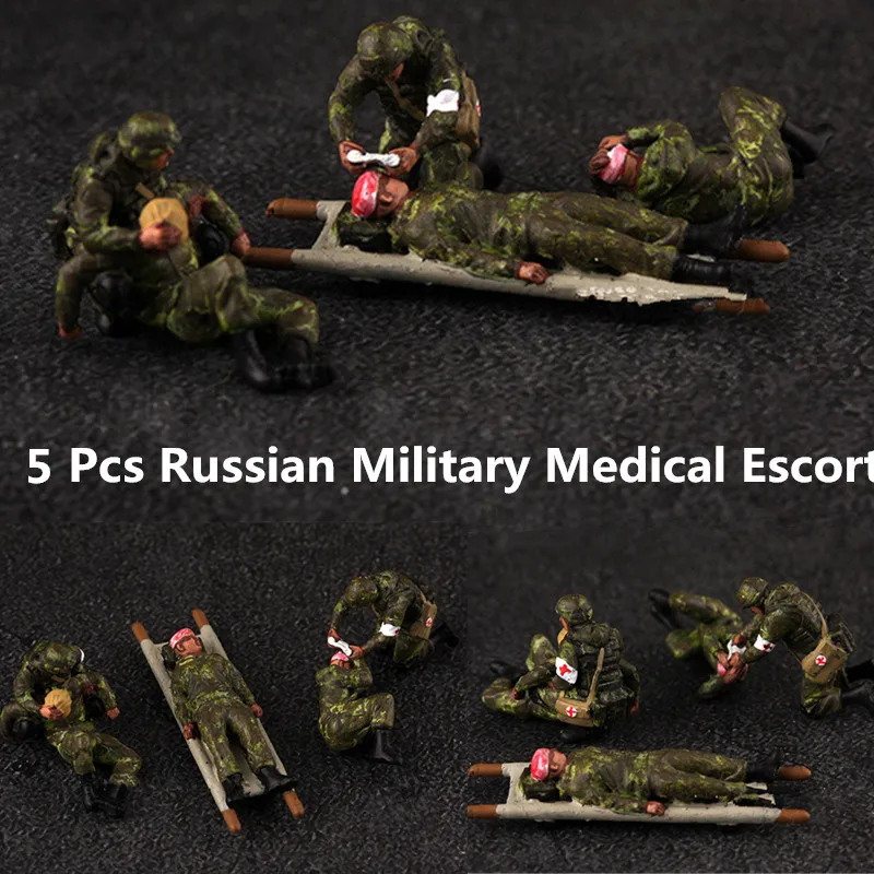1:72 Scale Model 5 Pcs Modern Russian Disabled/Medical Escort Soldiers ...