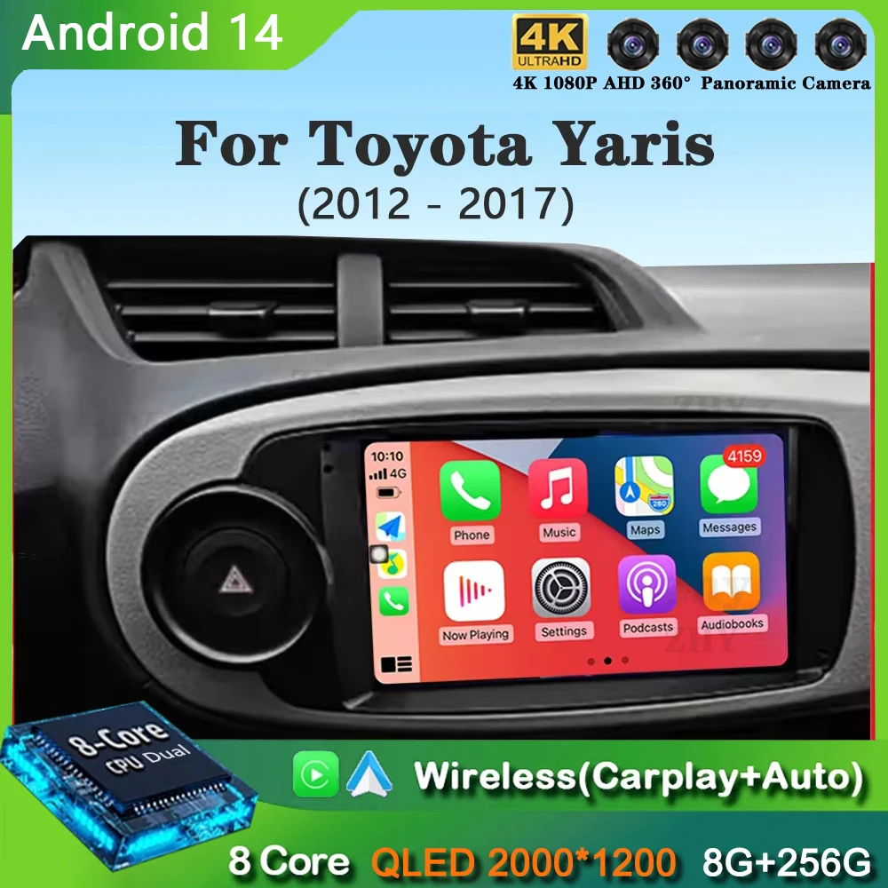 Android-14-Car-Radio-Auto-For-Toyota-Yaris-2012-2017-Multimedia-Video ...