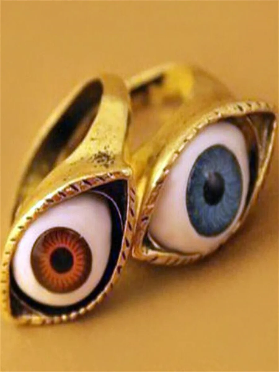 Alloy Eye Ring - Alloy Punk Retro Personality Blue Ring Devil's Women ...