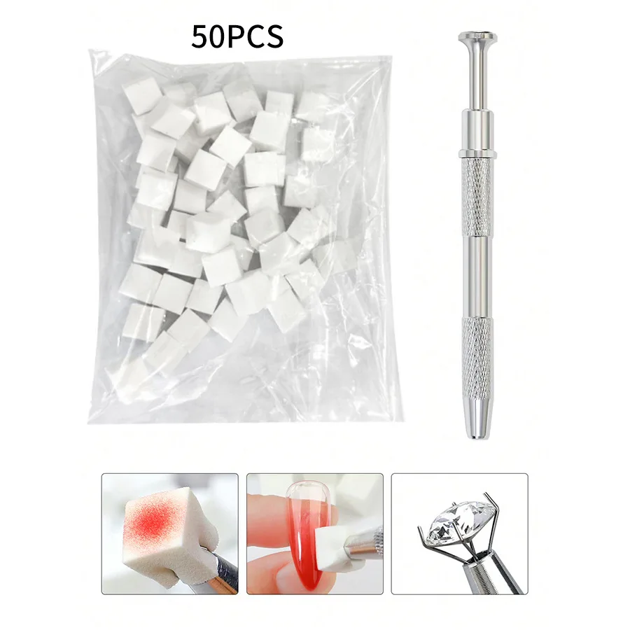 50pcs-Ombre-Sponge-for-Nails-Soft-Gradient-Nail-Sponge-with-Grabbing ...